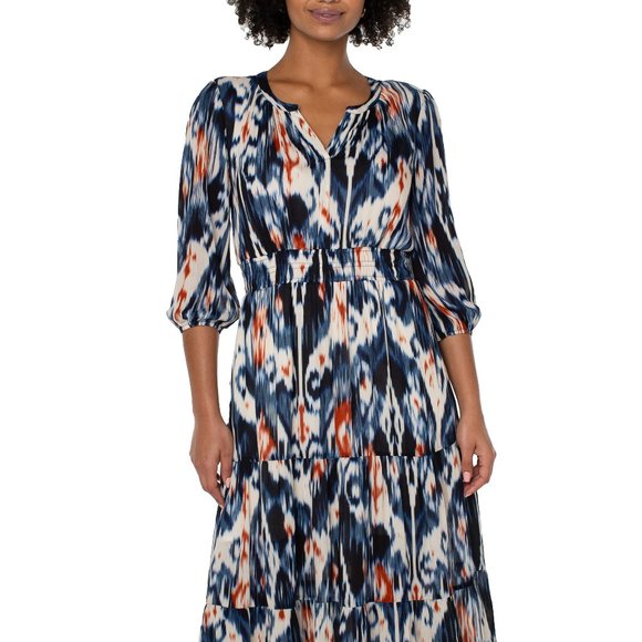 Liverpool Jeans Company | Dresses | Liverpool 34 Sleeve Woven Tiered ...